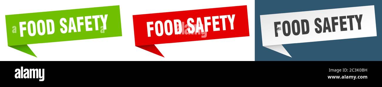 food safety banner. food safety speech bubble label set. food safety ...