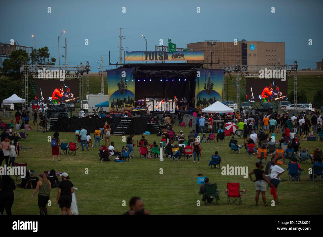 June 19, 2020, Tulsa, Oklahoma, USA: Attendees of the annual Juneteenth ...