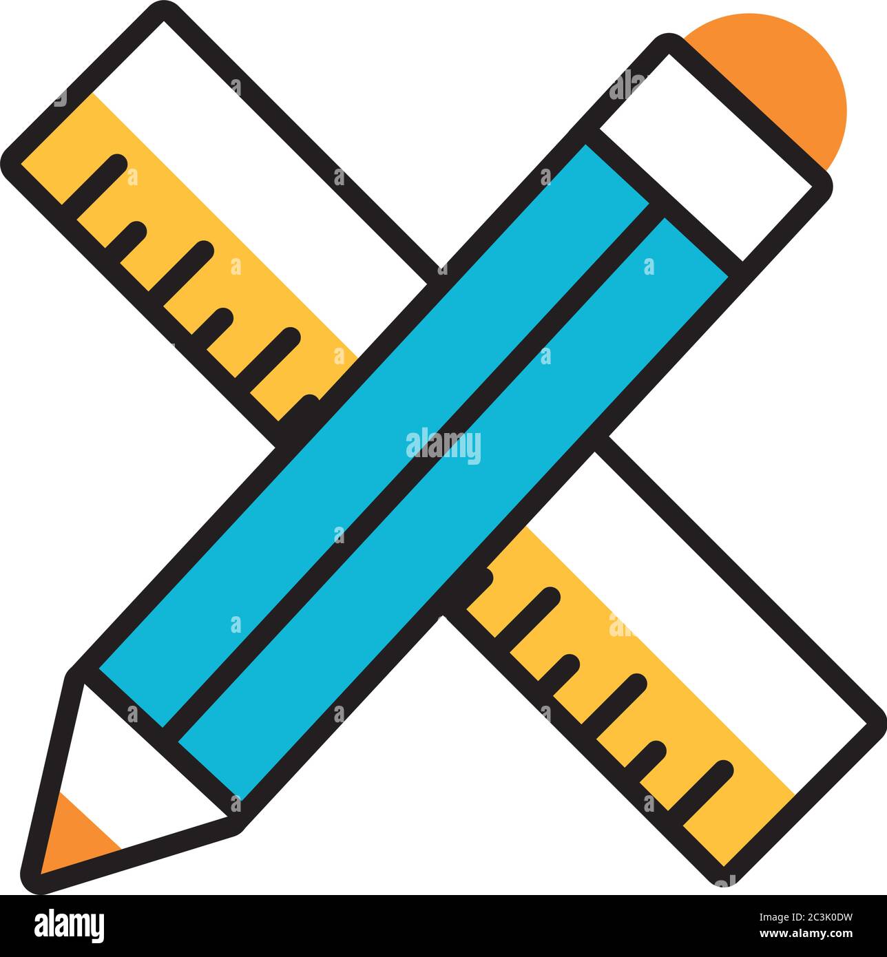 Pencil rule Stock Vector Images - Alamy