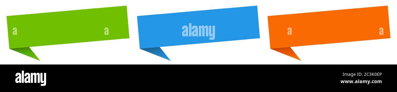 blank banner. blank speech bubble label set. blank sign Stock Vector ...