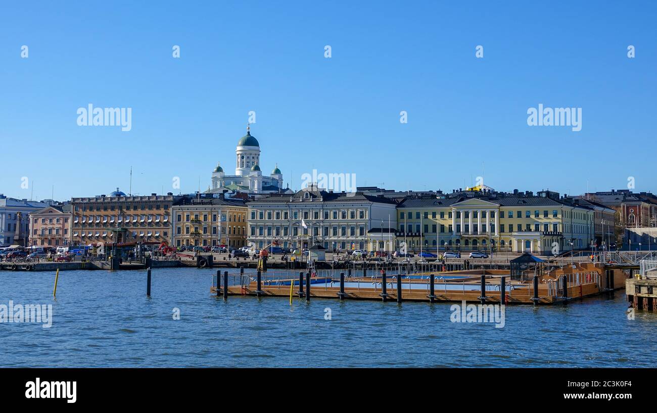 Presidential house, port and church in Helsinki Stock Photo - Alamy