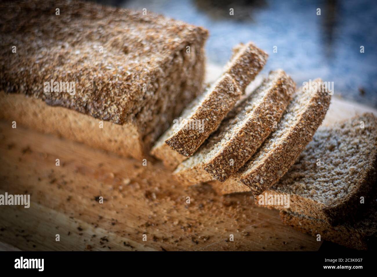 Tasty and healthy multi-cereal bread bar Stock Photo - Alamy