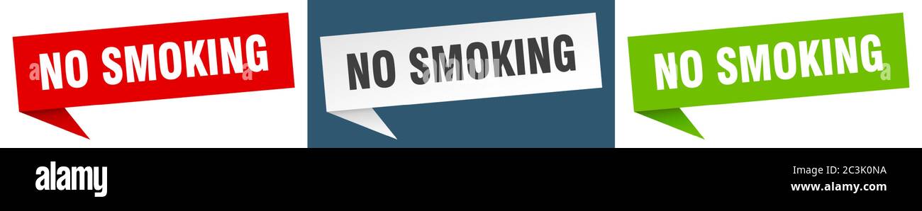 no smoking banner. no smoking speech bubble label set. no smoking sign ...
