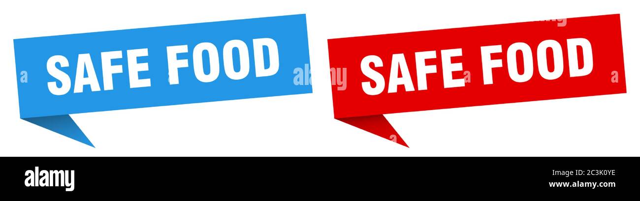 safe food banner. safe food speech bubble label set. safe food sign ...