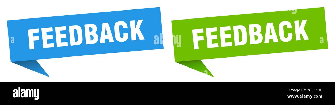 feedback banner. feedback speech bubble label set. feedback sign Stock ...
