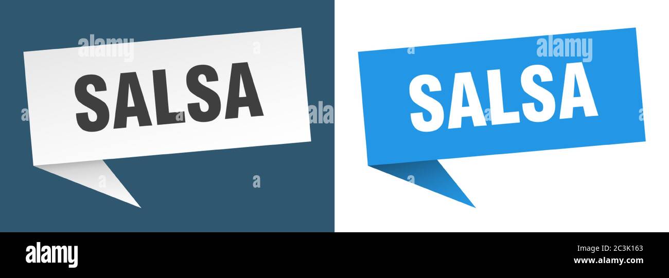 salsa banner. salsa speech bubble label set. salsa sign Stock Vector ...