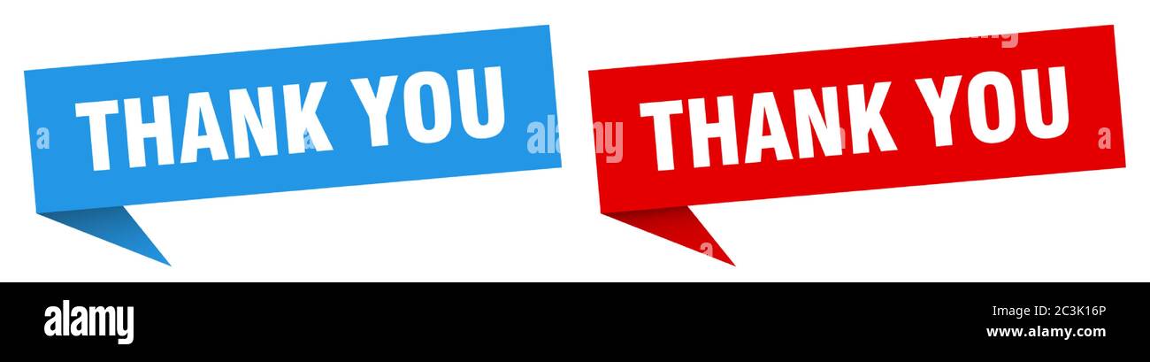 thank you banner. thank you speech bubble label set. thank you sign ...