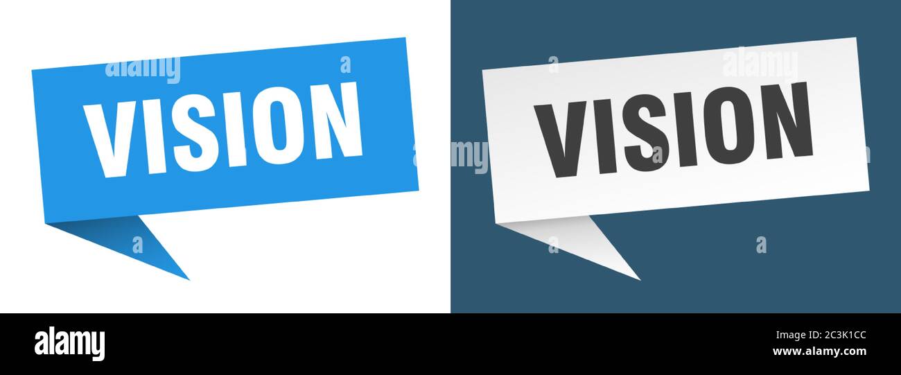 vision banner. vision speech bubble label set. vision sign Stock Vector ...