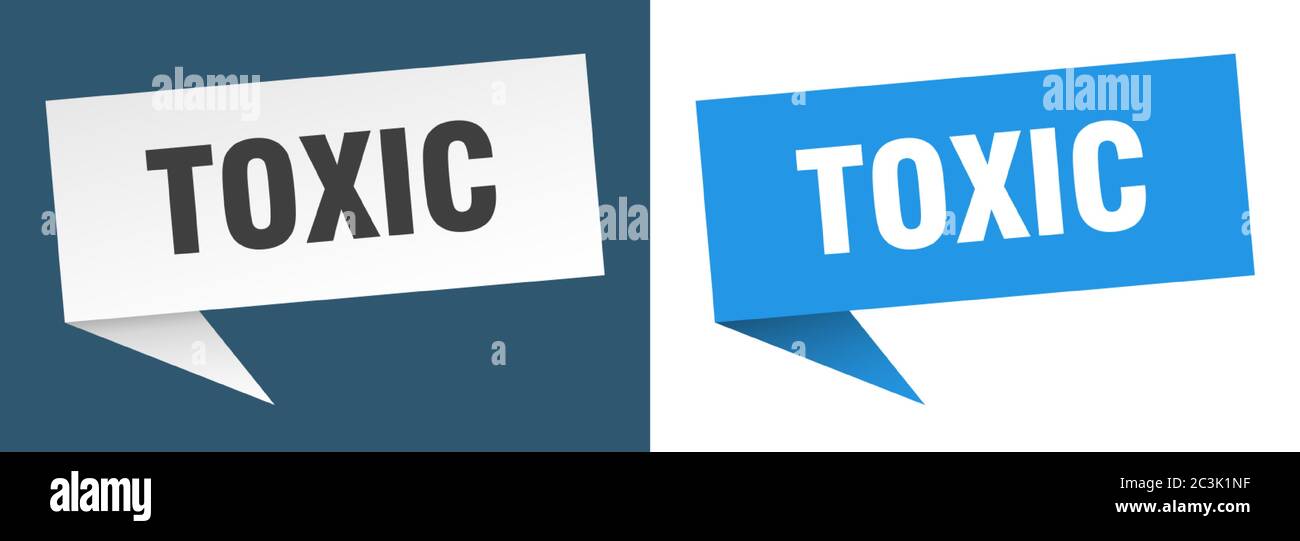 toxic banner. toxic speech bubble label set. toxic sign Stock Vector ...