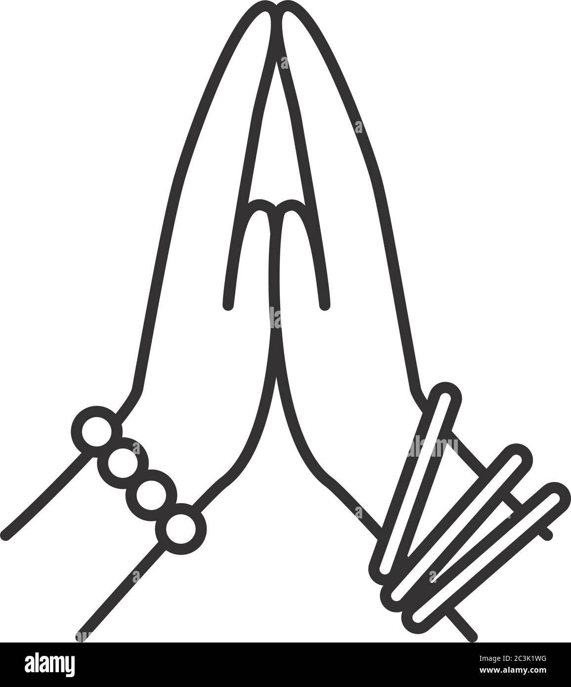 Indian namaste hands line style icon design, India culture travel and ... Indian namaste hands line style icon design, India culture travel and ...