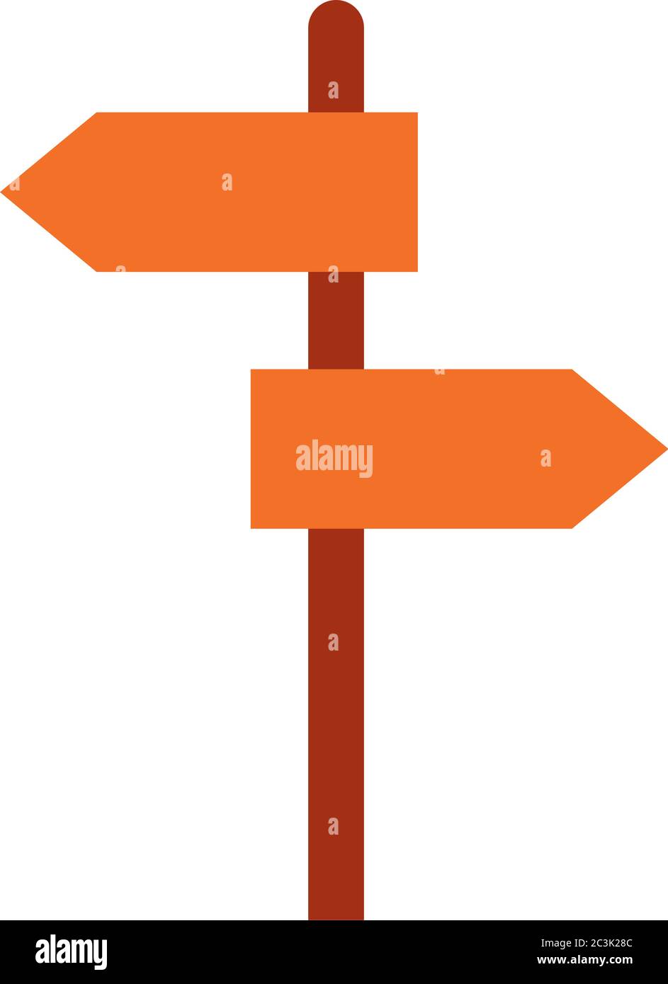Road sign flat style icon design, Street message way information ...