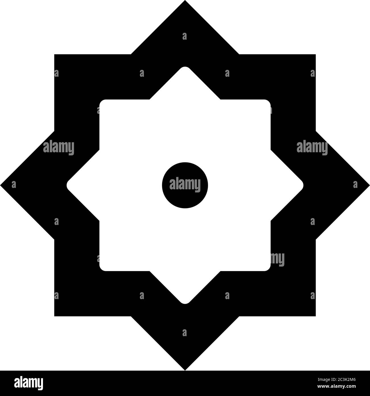 Eid mubarak star silhouette style icon design, Islamic religion culture ...