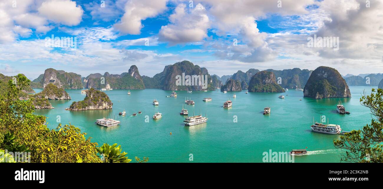 Panorama of Halon bay, Vietnam in a summer day Stock Photo - Alamy