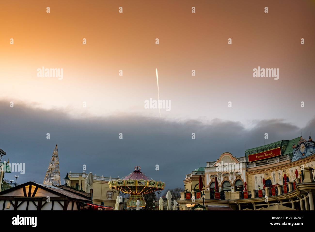 Beautiful picture of colorful carousels in Vienna, Austria Stock Photo ...