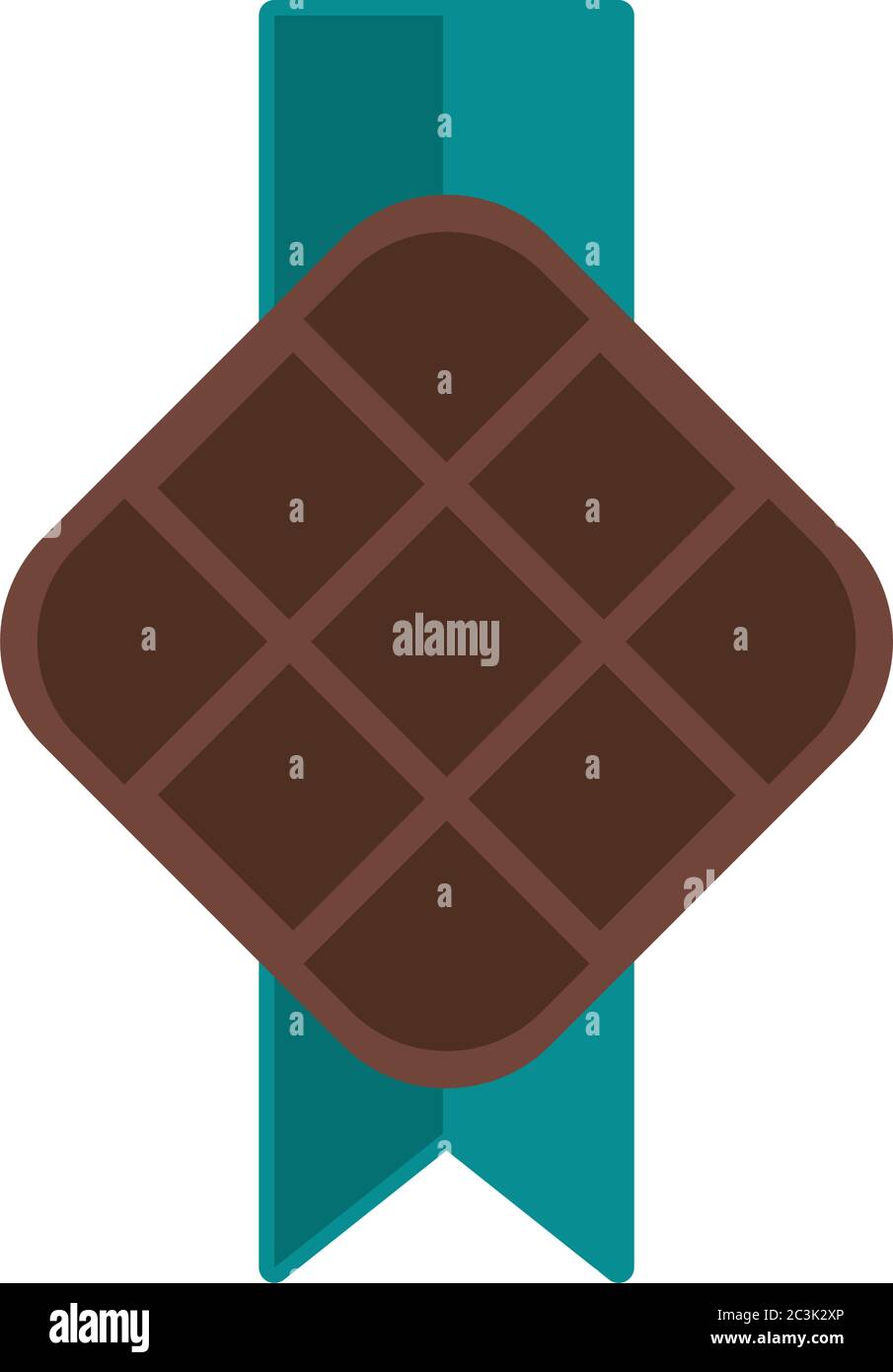 islamic ribbon decoration flat style icon vector illustration design ...