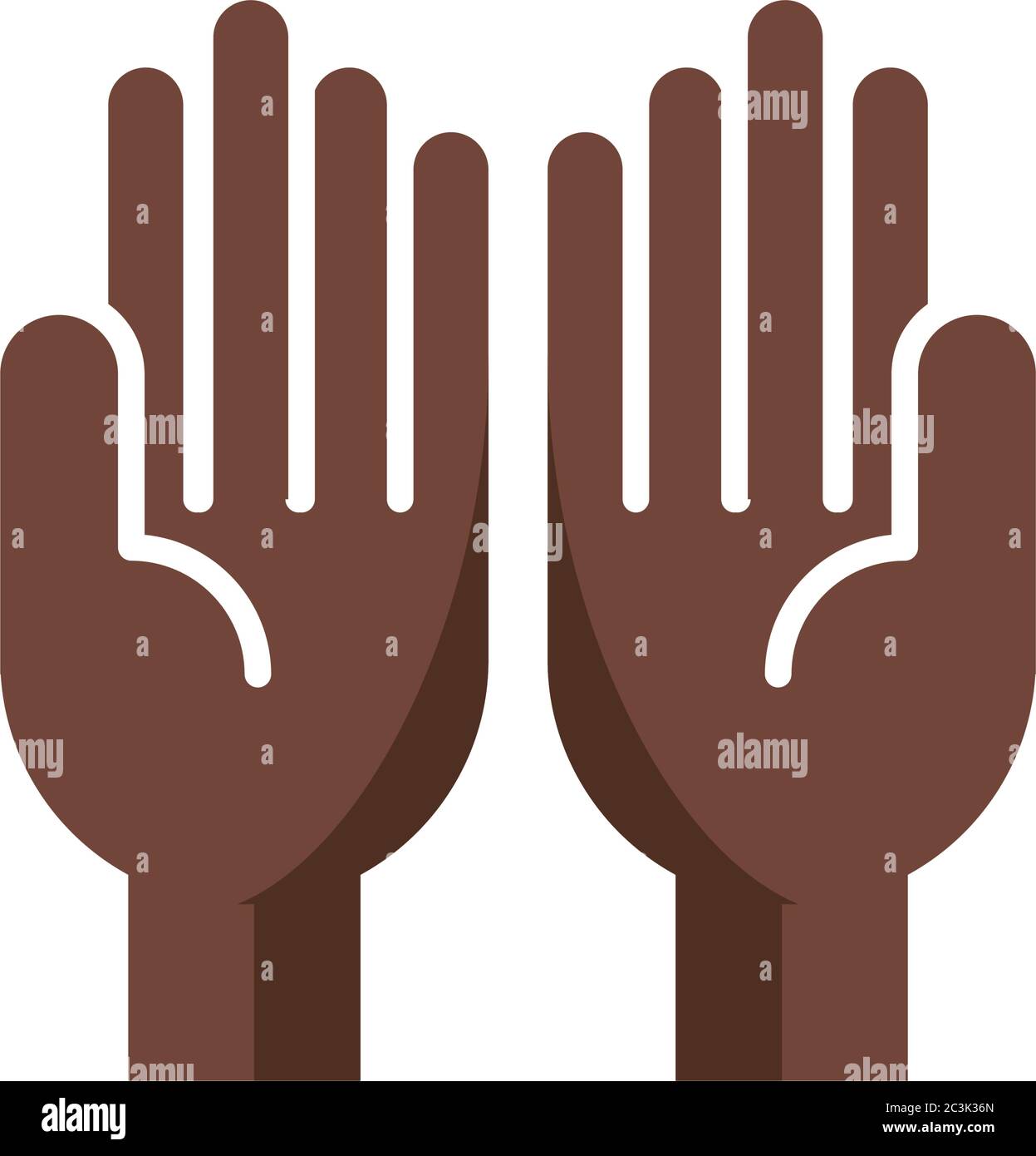 ten hands signal flat style vector illustration design Stock Vector ...
