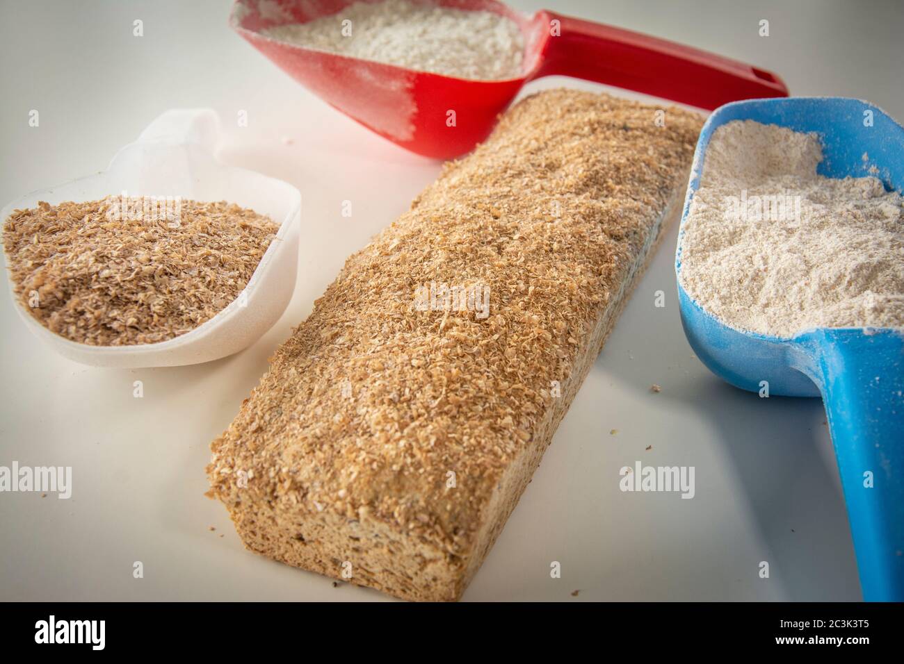 Tasty and healthy multi-cereal bread bar Stock Photo - Alamy