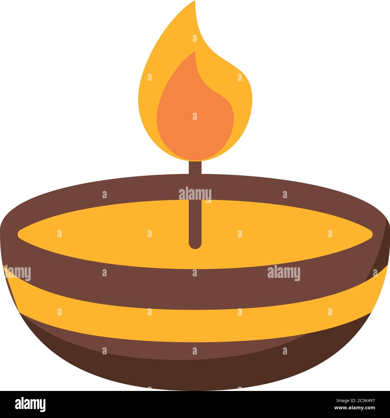candle fire flame flat style vector illustration design Stock Vector ...