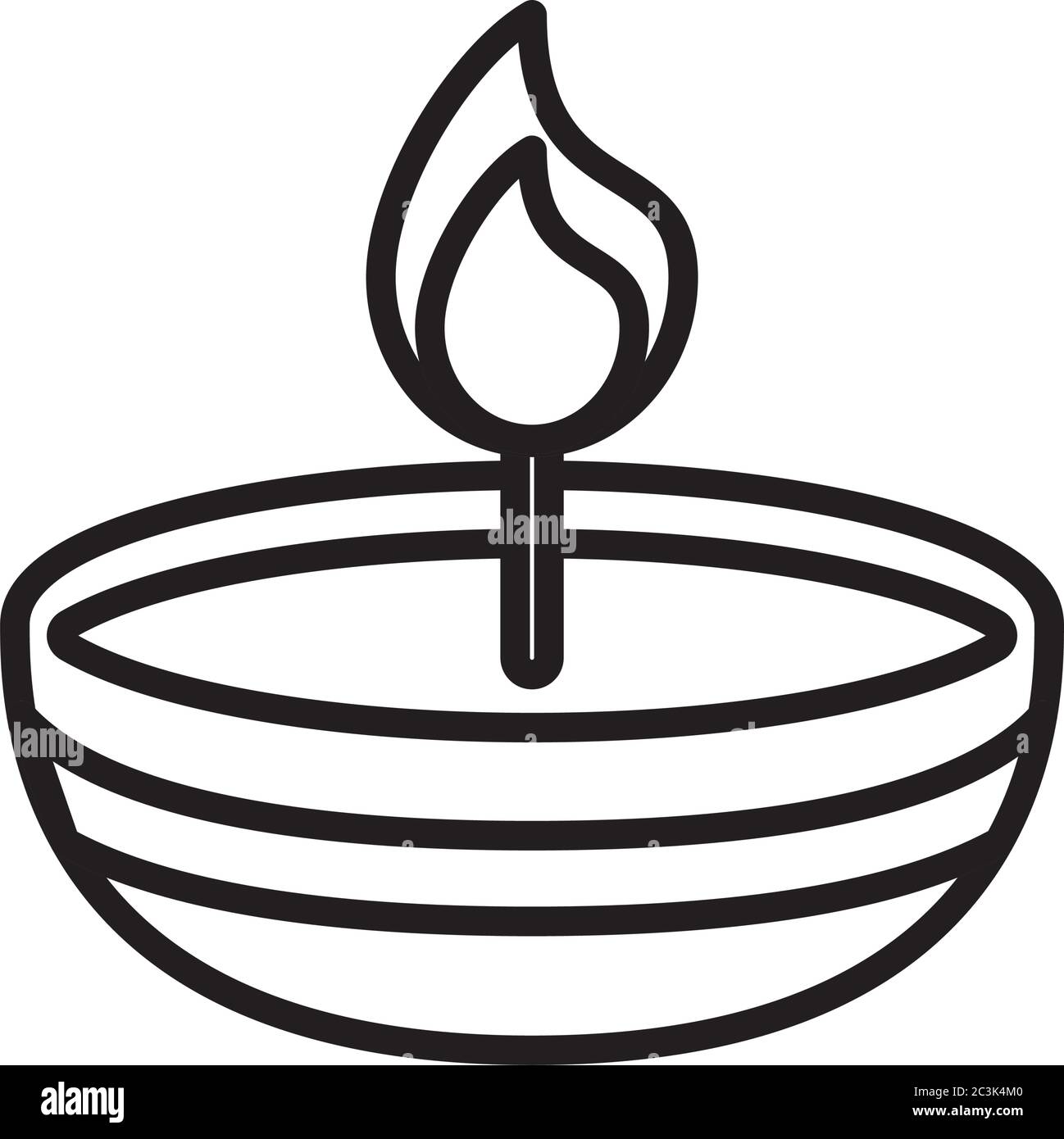 Candle Flame Outline