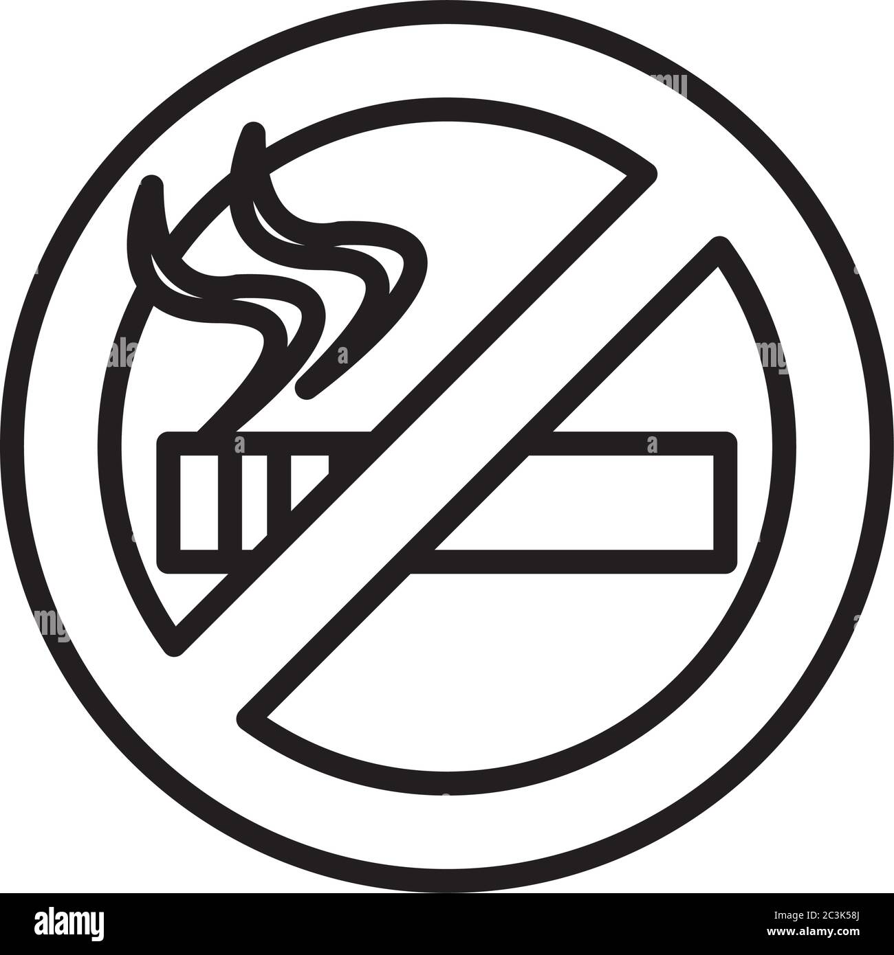 Dont smoke prohibition sign Cut Out Stock Images & Pictures - Alamy