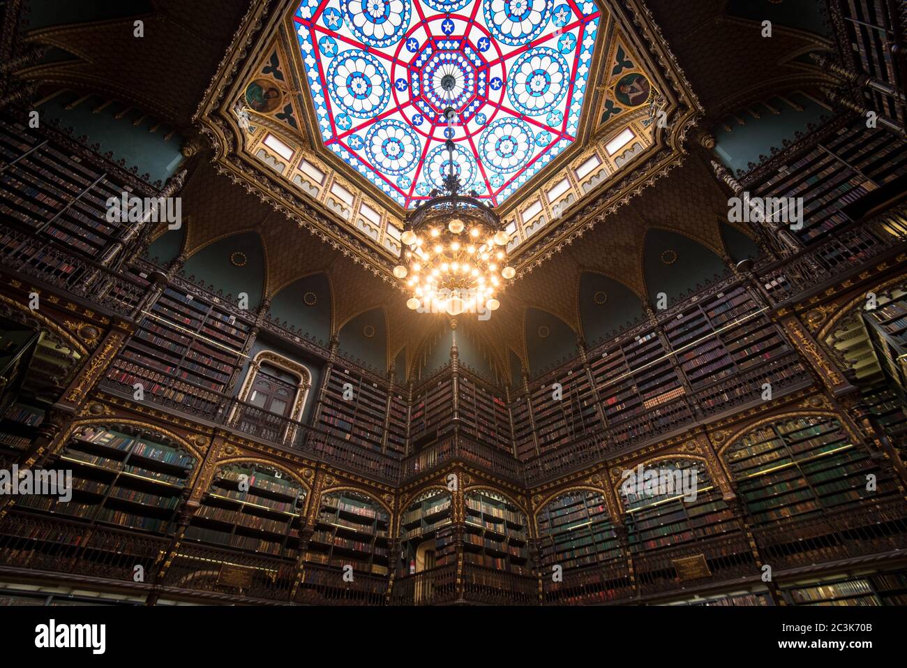Beautiful Ceiling of Gothic-Renaissance Style Antique Library Room ...