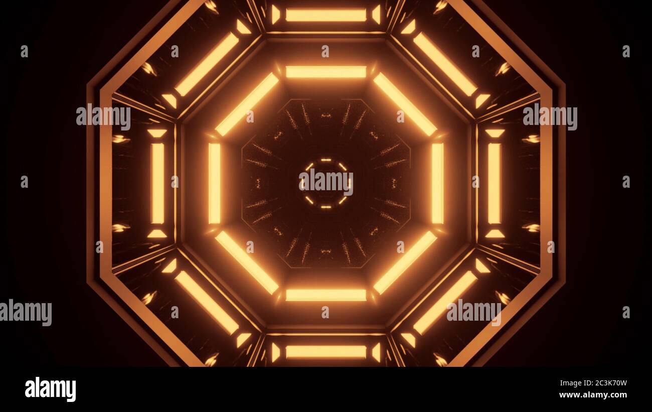 Cool illustration with futuristic sci-fi techno lights-background Stock Photo - Alamy