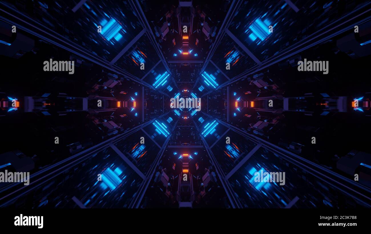 Cool futuristic sci-fi techno lights- background Stock Photo - Alamy