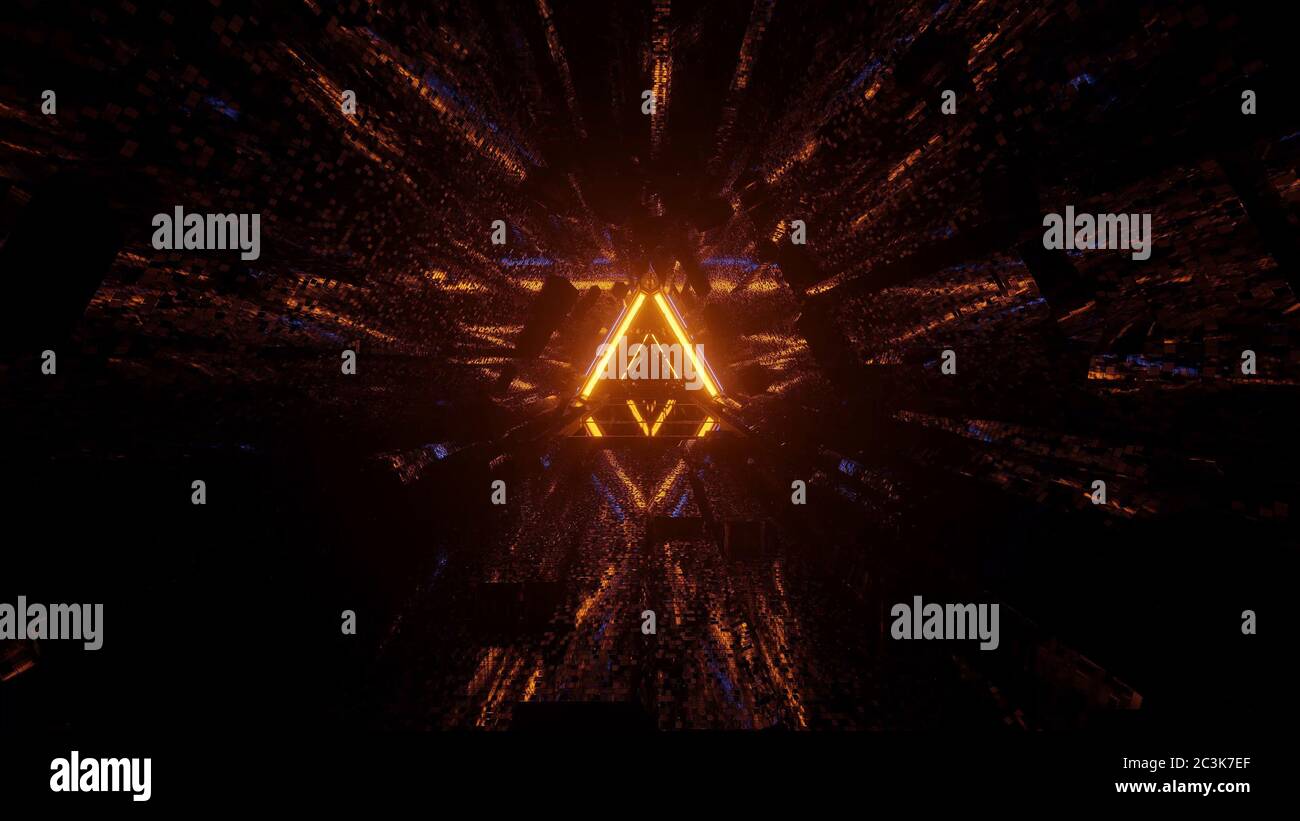 Cool futuristic sci-fi techno yellow lights- background Stock Photo - Alamy