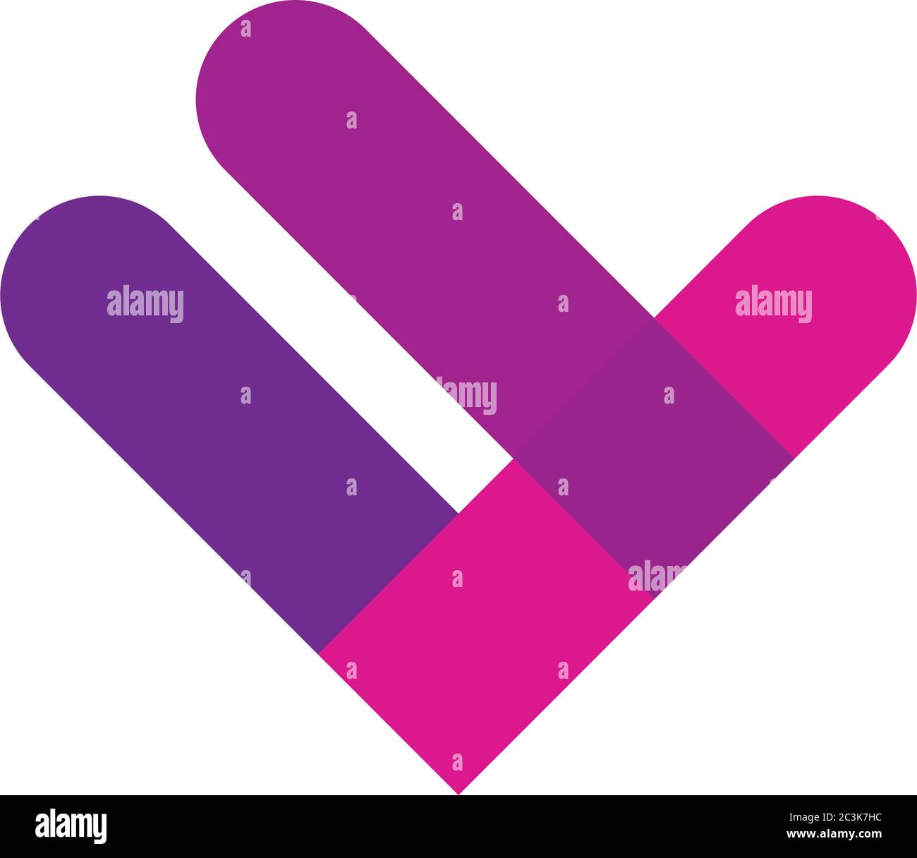 geometric and abstract check mark flat style icon design, shape and ...