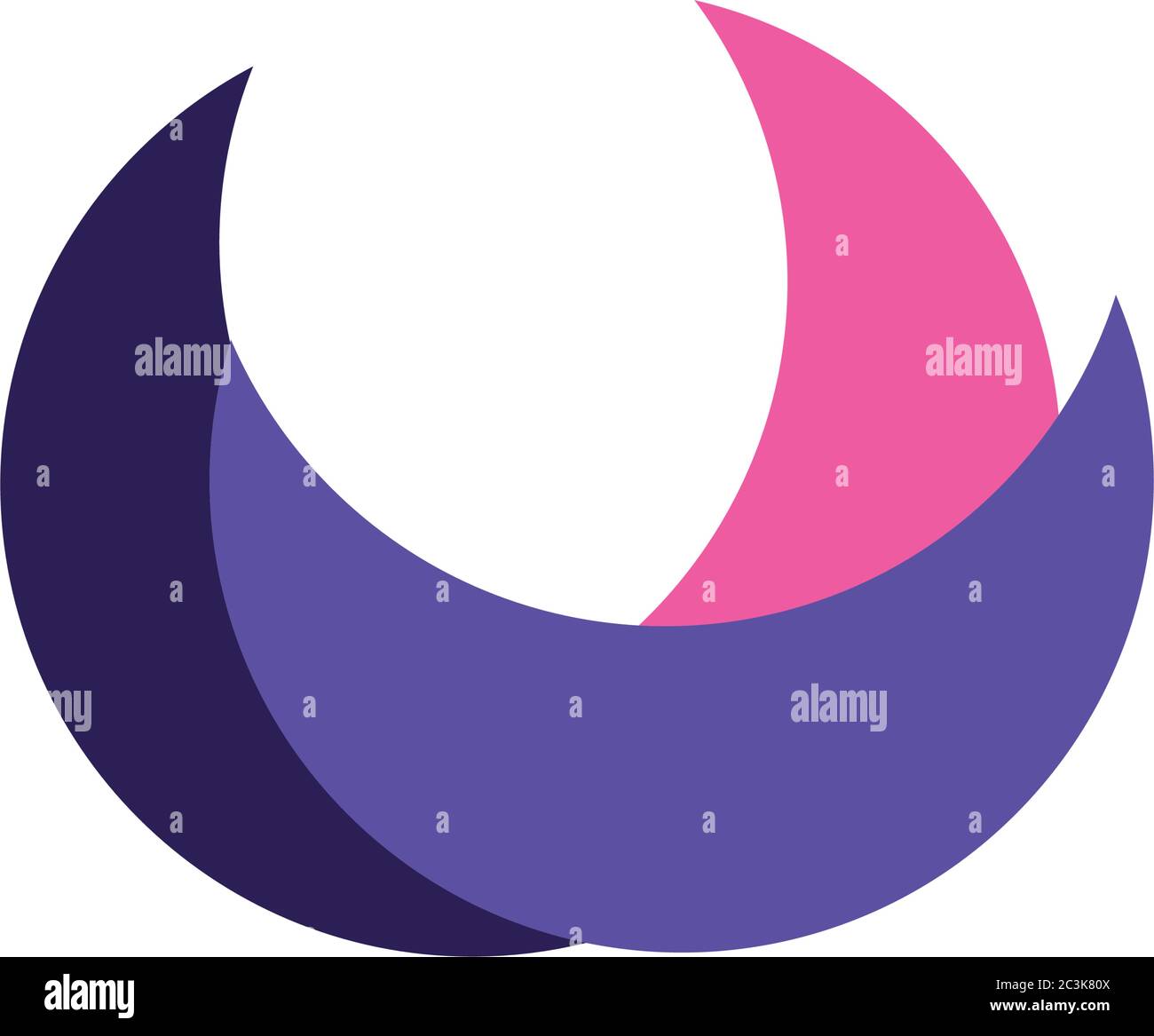 geometric and abstract half circle flat style icon design, shape and ...