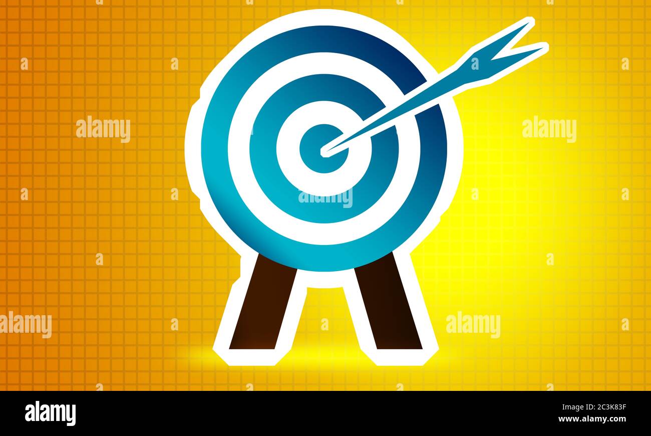Arrow hitting target symbol hi-res stock photography and images - Alamy