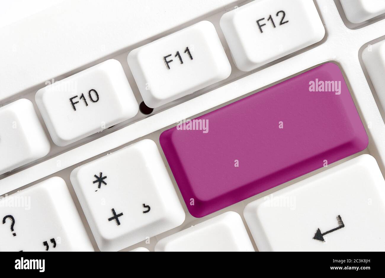 Different Colored Keyboard key With Accessories Arranged On Empty copy ...