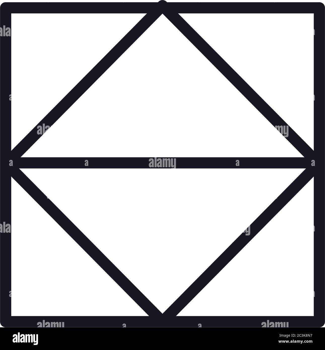 geometric and abstract square line style icon design, shape and figure ...