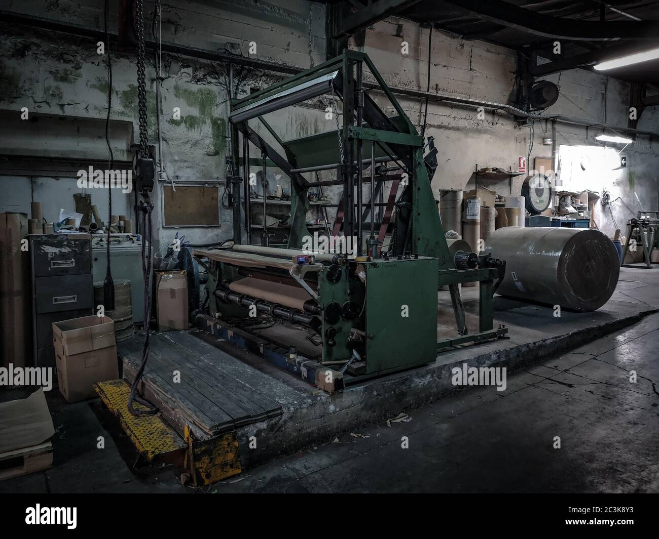 Industrial machine at an old factory Stock Photo - Alamy