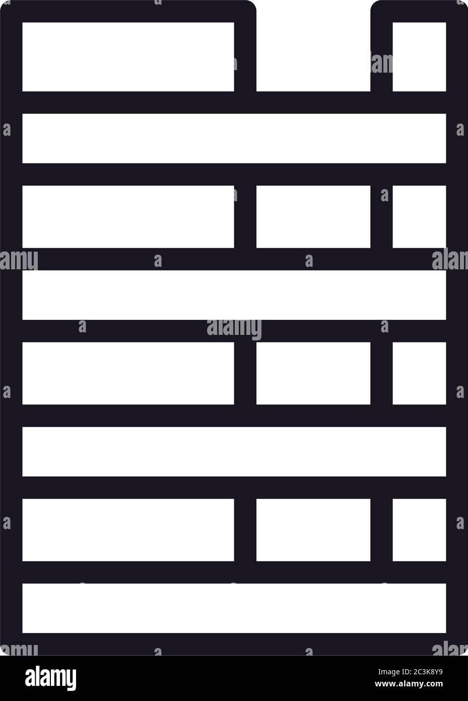 geometric and abstract striped rectangle line style icon design, shape ...