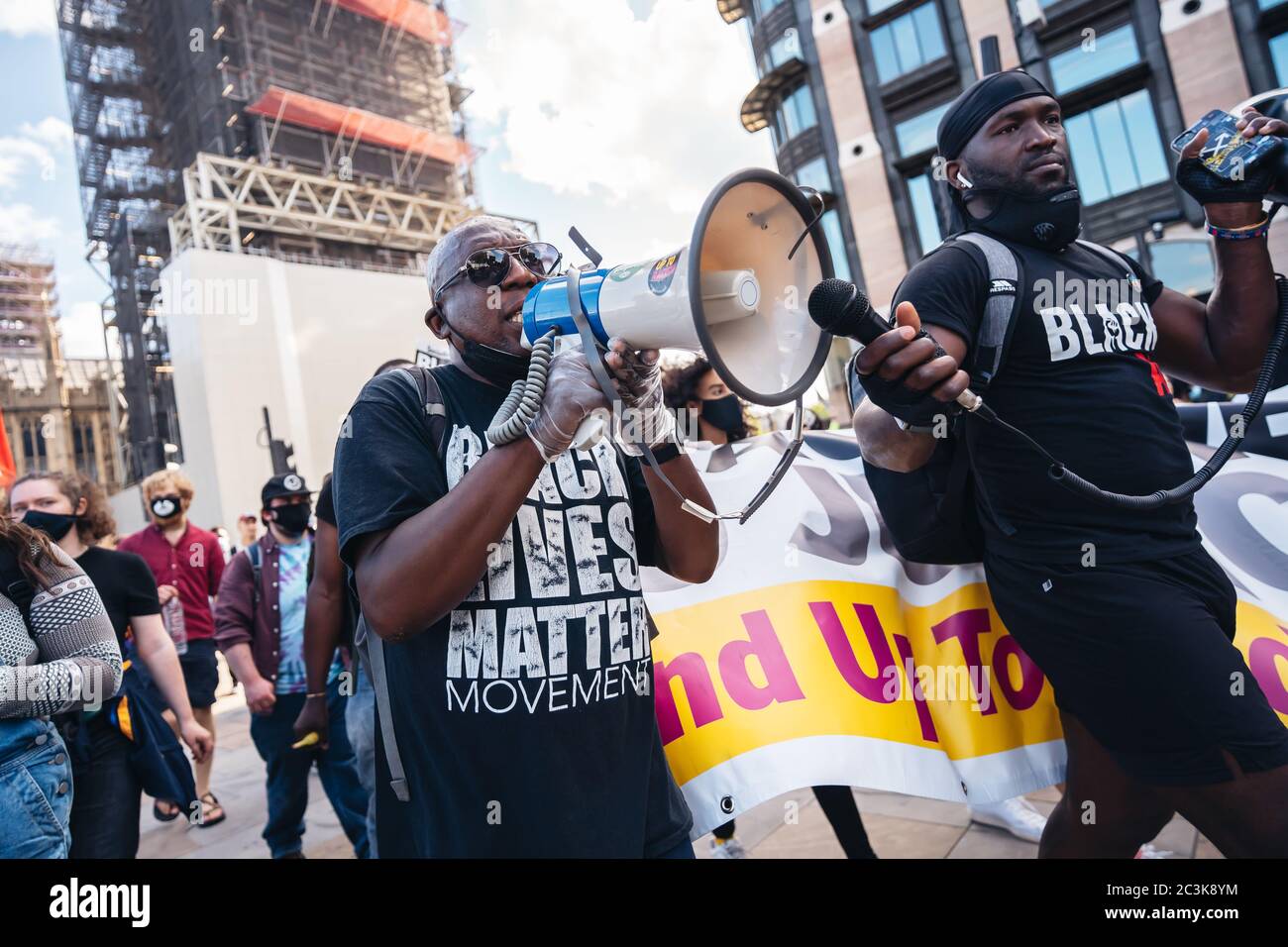 Blm protestor holding blm placard hi-res stock photography and images ...