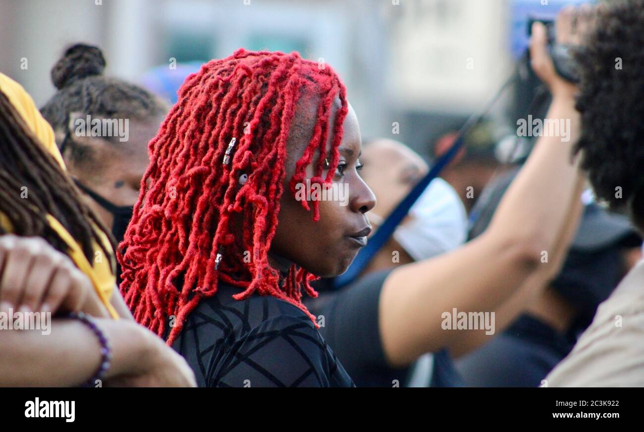 Washington D.C, District of Columbia, USA. 19th June, 2020. Black woman ...