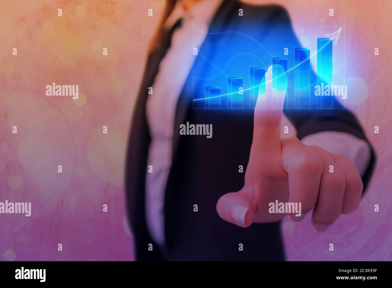 Arrow Symbol Going Upward Denoting Points Showing Significant ...