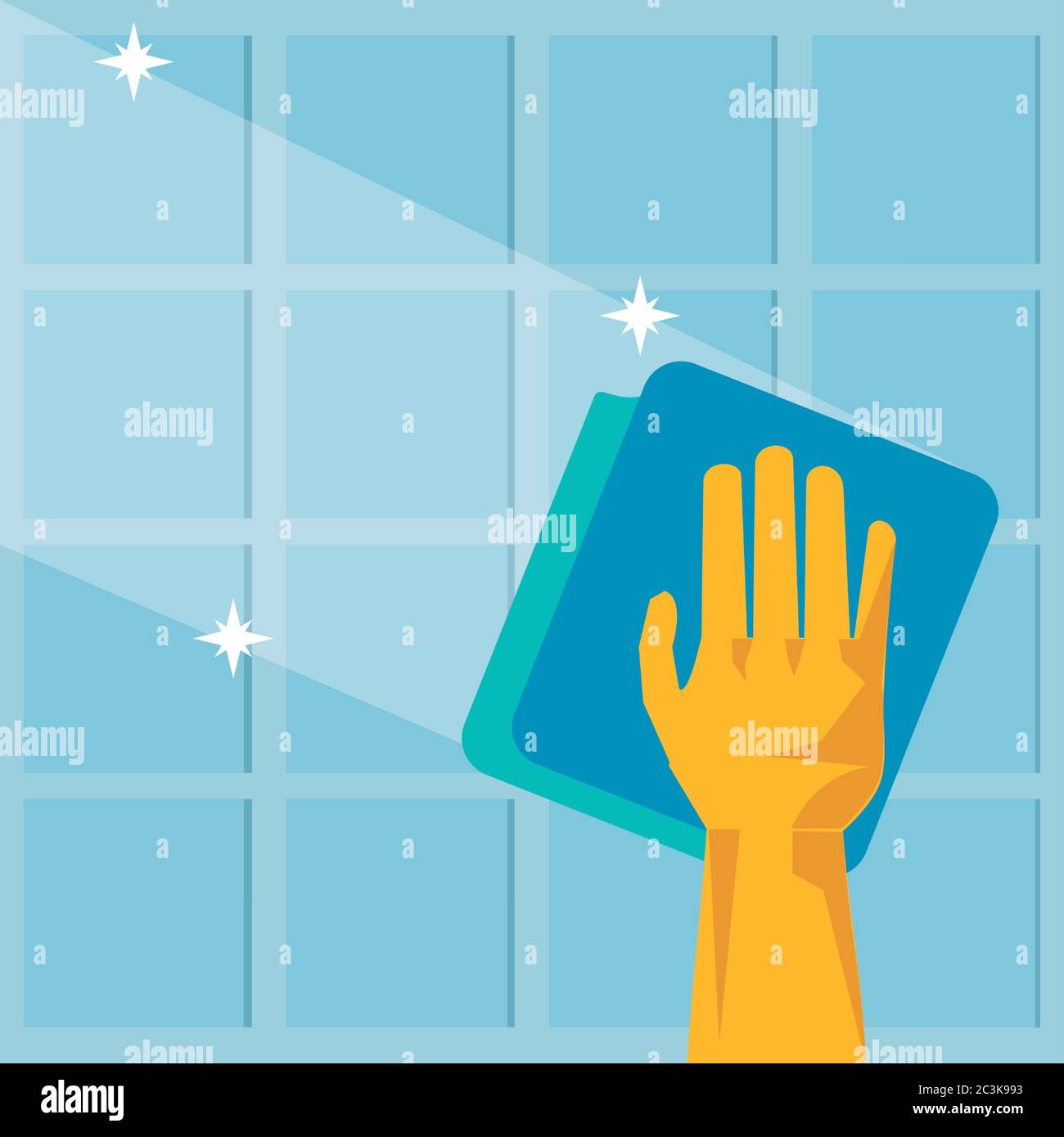 disinfect and clean activity with hand using cleaner cloths vector ...