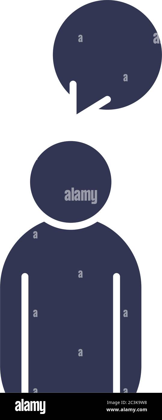 Avatar man with bubble flat style icon design of Person profile social ...