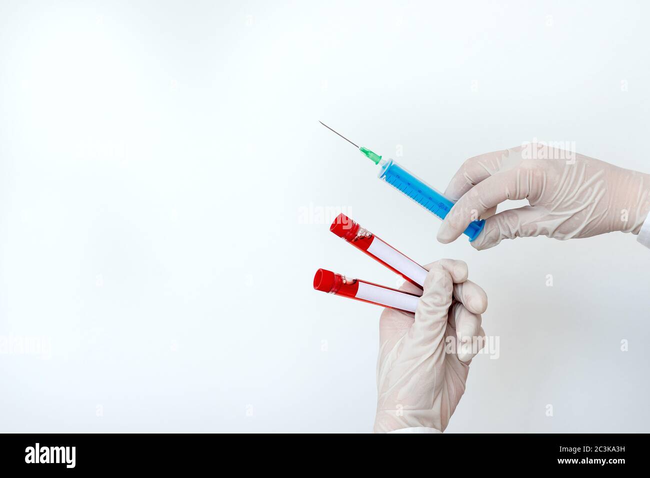 Extracted Blood Sample Vial Ready For Medical Diagnostic Examination ...