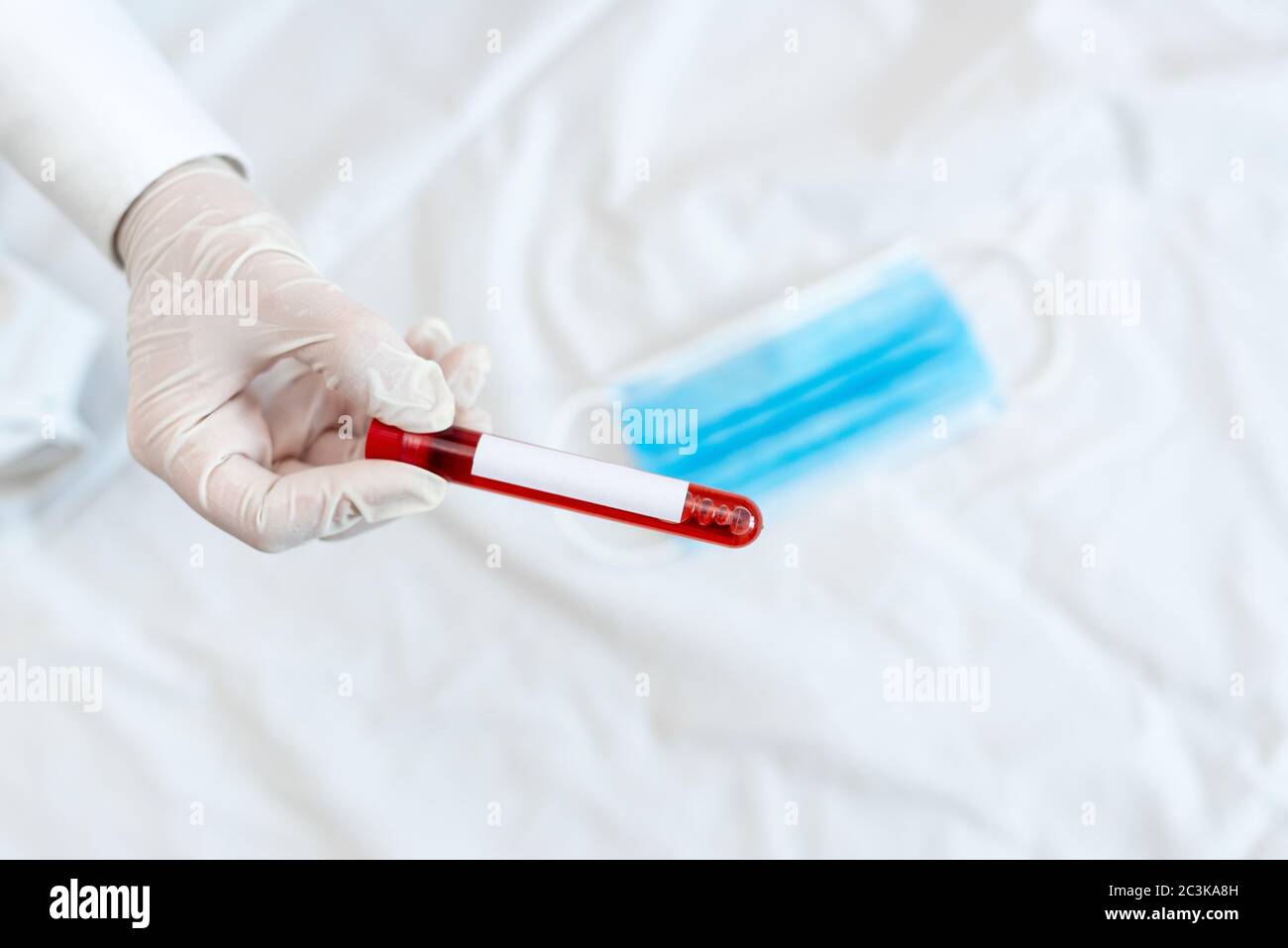 Extracted Blood Sample Vial Ready For Medical Diagnostic Examination ...