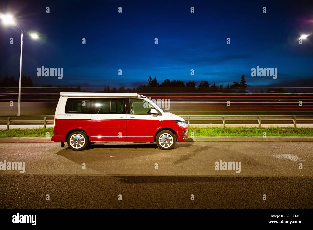 Volkswagen camper van at night hi-res stock photography and images - Alamy