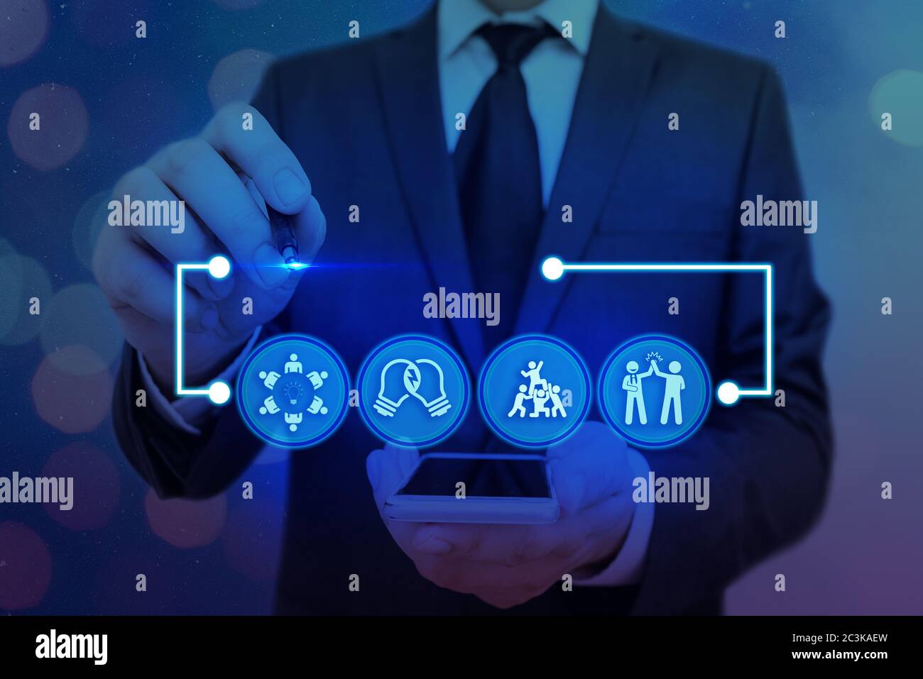 Information Digital Technology Network Connection Infographic Elements ...