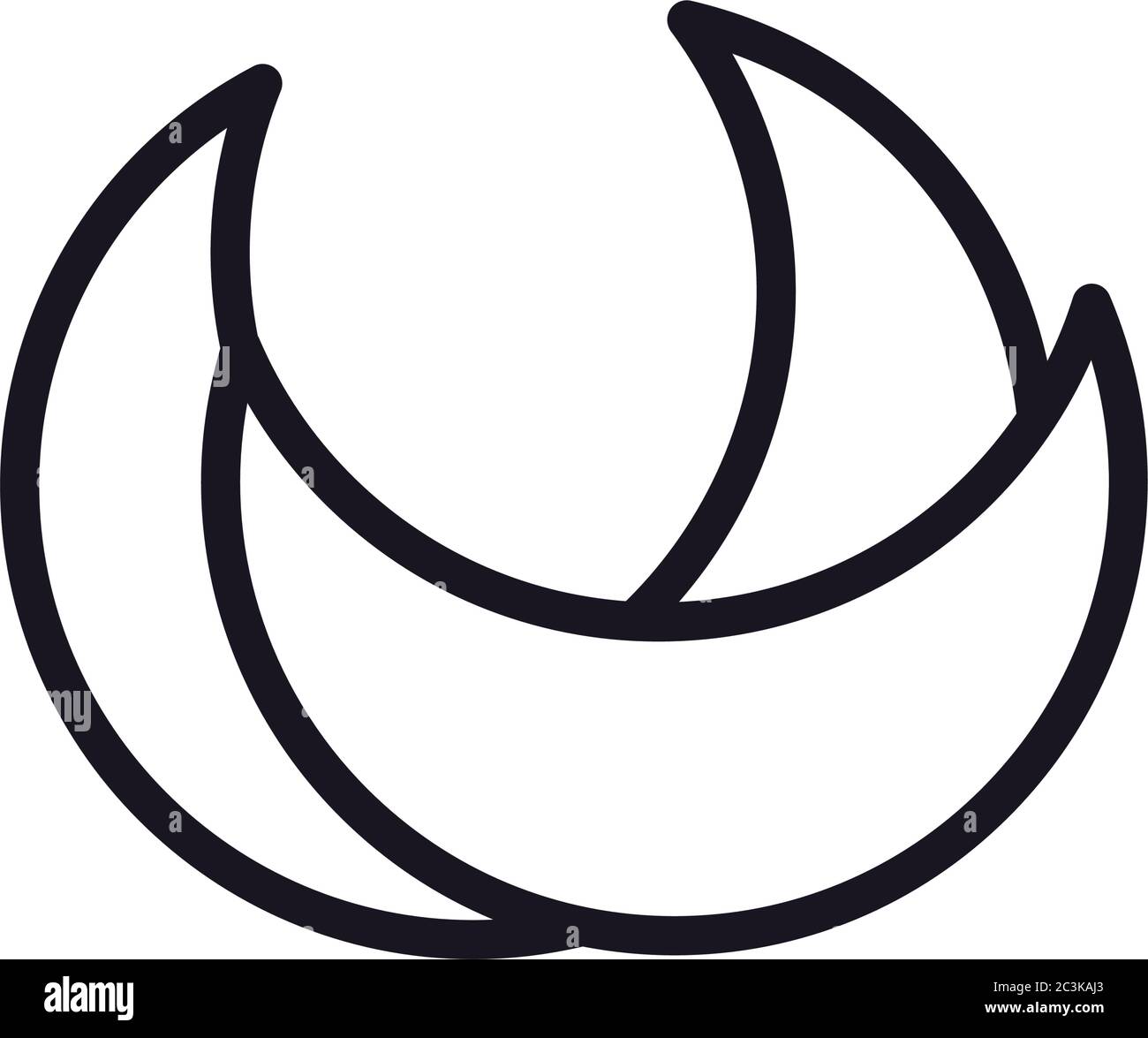 geometric and abstract half circle line style icon design, shape and ...