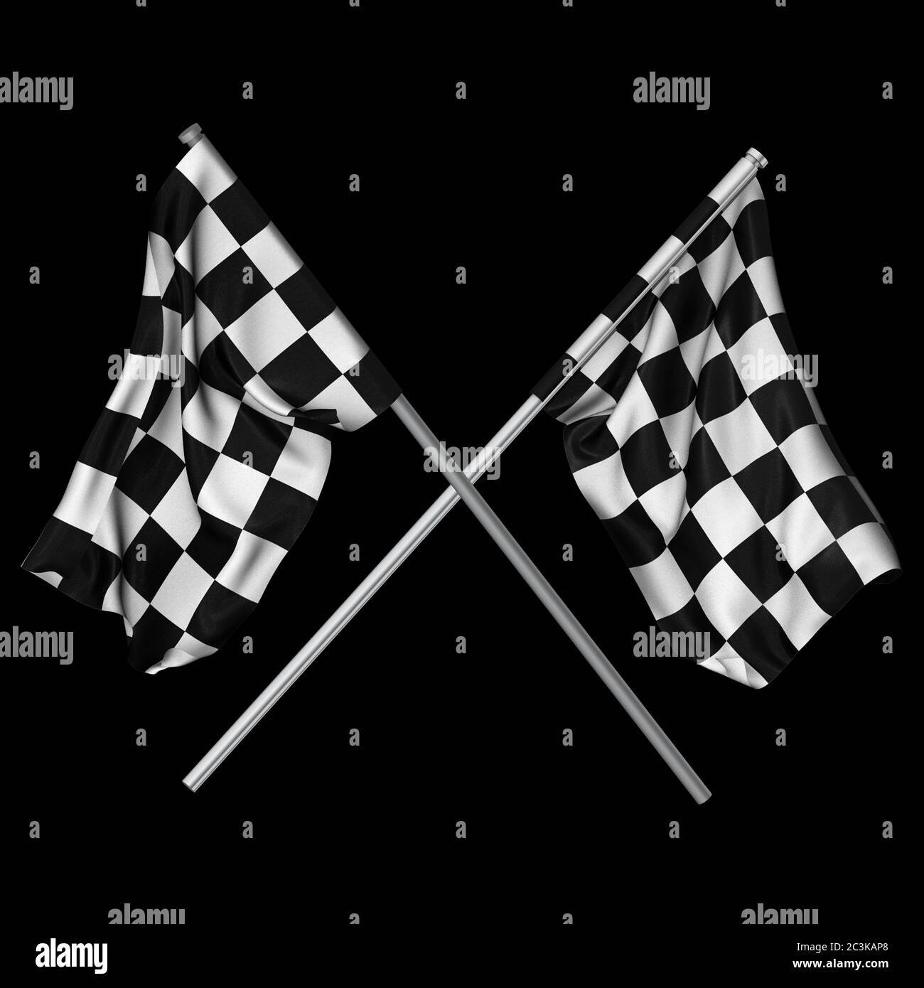 Crossed checkered flags hi-res stock photography and images - Alamy