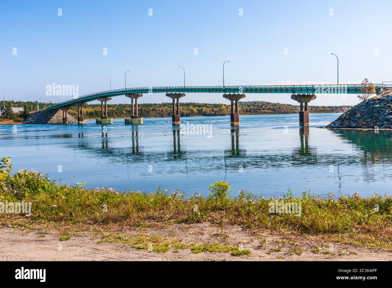 FDR Memorial Bridge between Lubec, Maine and Campobello Island in New ...