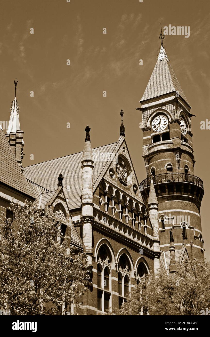 Library clock tower hi-res stock photography and images - Alamy