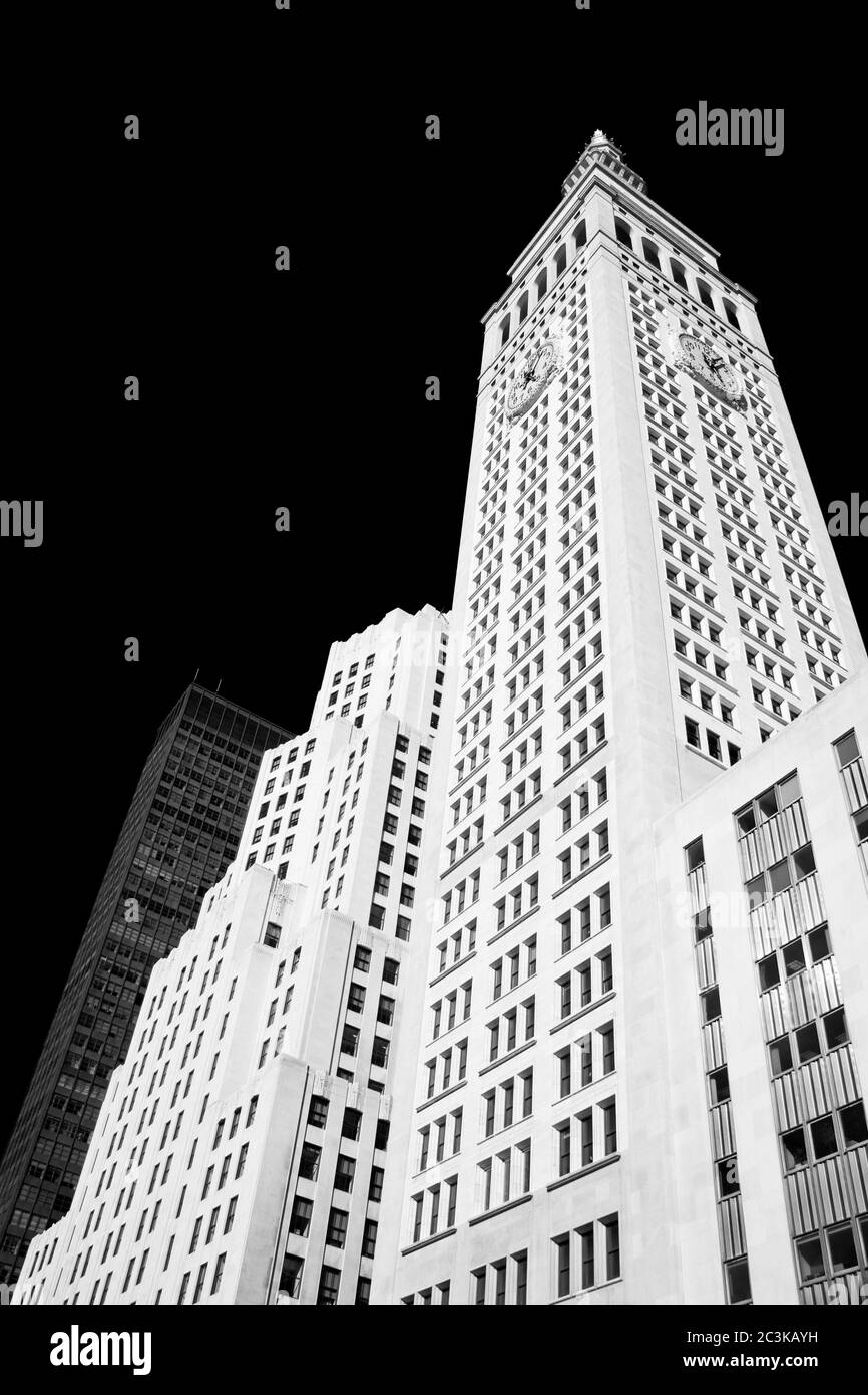 Midtown clock tower Black and White Stock Photos & Images - Alamy