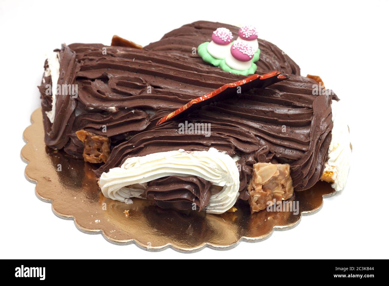 Traditional yule log wood hi-res stock photography and images - Alamy